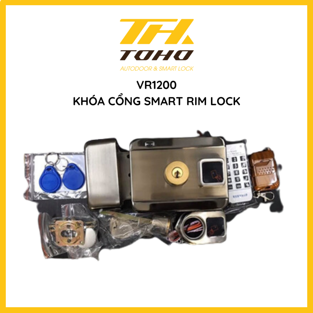 Khóa cổng Smart rim lock VR-1200 3in1 thẻ, chìa cơ và remote | Shopee ...