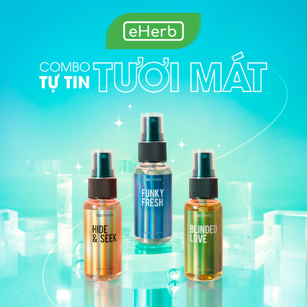 Combo 3 Bodymist Nam Đi Học, Đi Làm Hide&Seek, Blinded Love, Funky ...