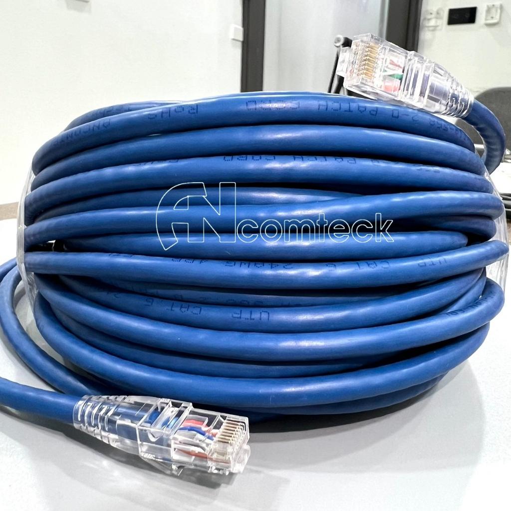 Dây nhảy patch cord 20m CAT6 lõi đồng 100%, pass Fluke ACT-LAN-620BL ANCOMTECK | Shopee Việt Nam