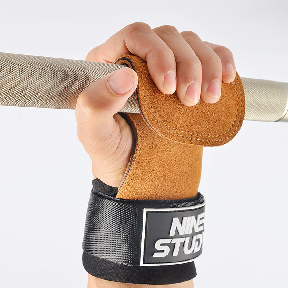 Găng Tay Tập GYM Hở Mu Bàn Tay Lifting Grips NINE STUDY - Dây Kéo Lưng ...