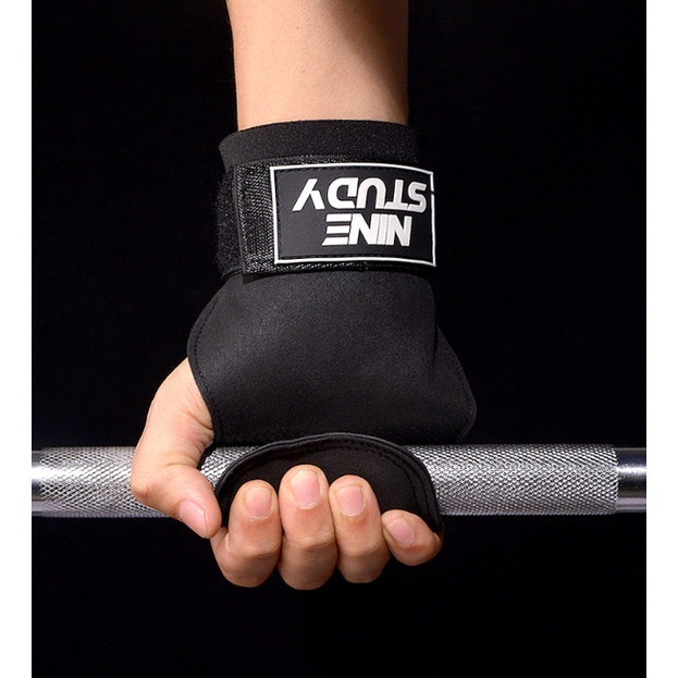 Găng Tay Tập GYM Hở Mu Bàn Tay Lifting Grips NINE STUDY - Dây Kéo Lưng ...