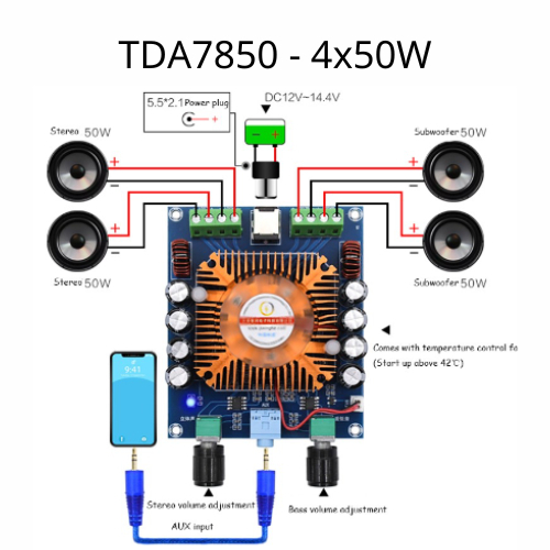 Mạch Khuếch Đại Âm Thanh TDA7850 XH-A372 - 4 x 50W | Shopee Việt Nam