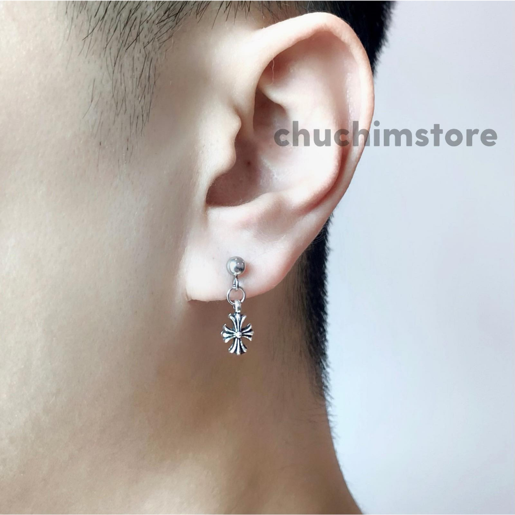 Khuyên Tai Chrome Heart Dáng Dài - THÉP KHÔNG GỈ - ER9 | Shopee Việt Nam