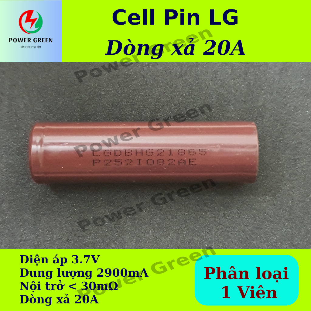 Pin LG 18650 dung lượng 2900mAh dòng xả 20A | Shopee Việt Nam