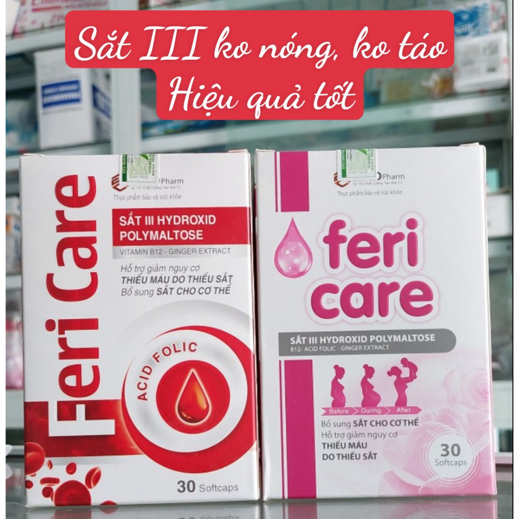 FERI CARE (mẫu Feripro mới) bổ sung sắt hữu cơ, acid folic không gây ...