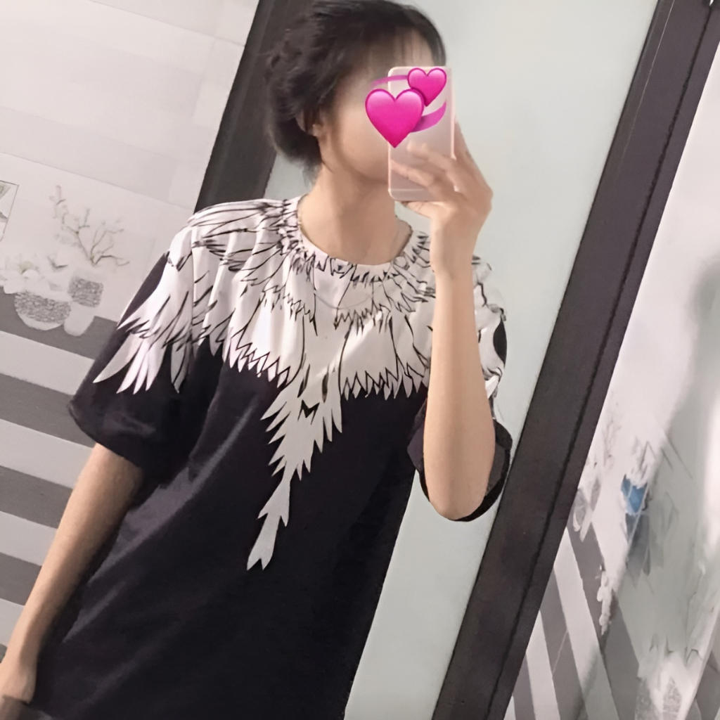 Áo Đại Bàng Trắng In Vi Tính - Áo Thun Burlon Chim Trắng Dáng Rộng Nam ...