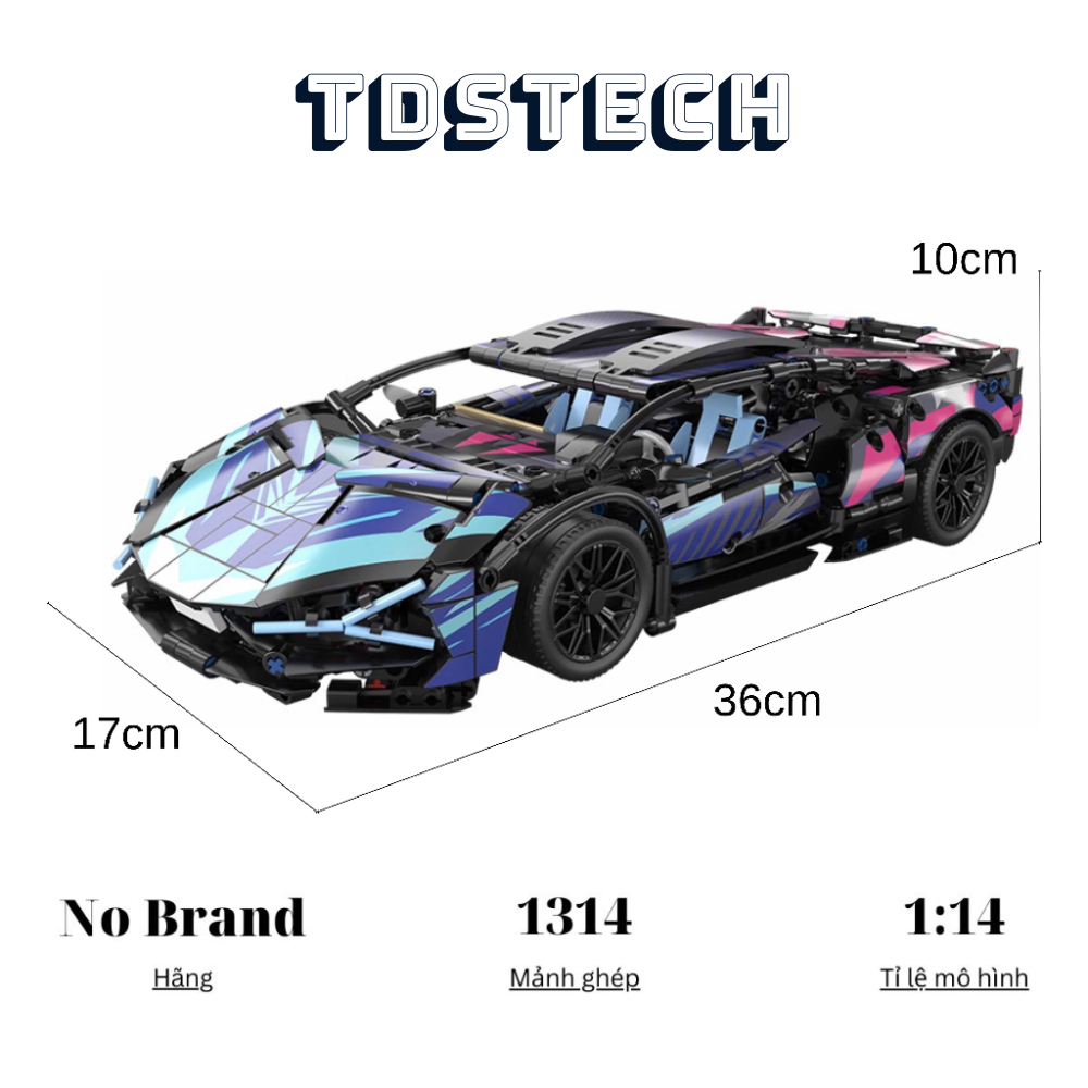 [Bản cao cấp] Mô hình lắp ráp siêu xe Ô tô Lambo Cyberpunk Lam tỉ lệ 1: ...