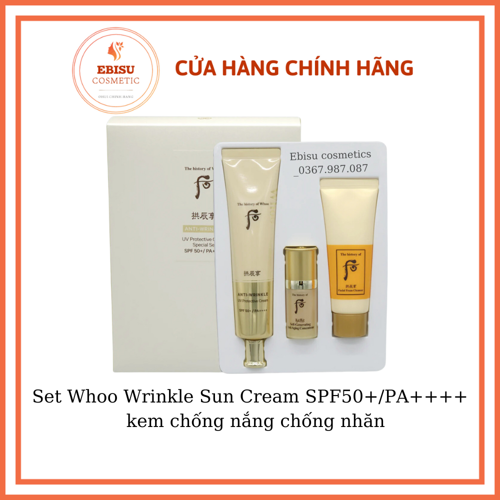[MẪU MỚI] Set Whoo Anti -Wrinkle Sun Cream SPF50+/PA++++ – kem chống ...
