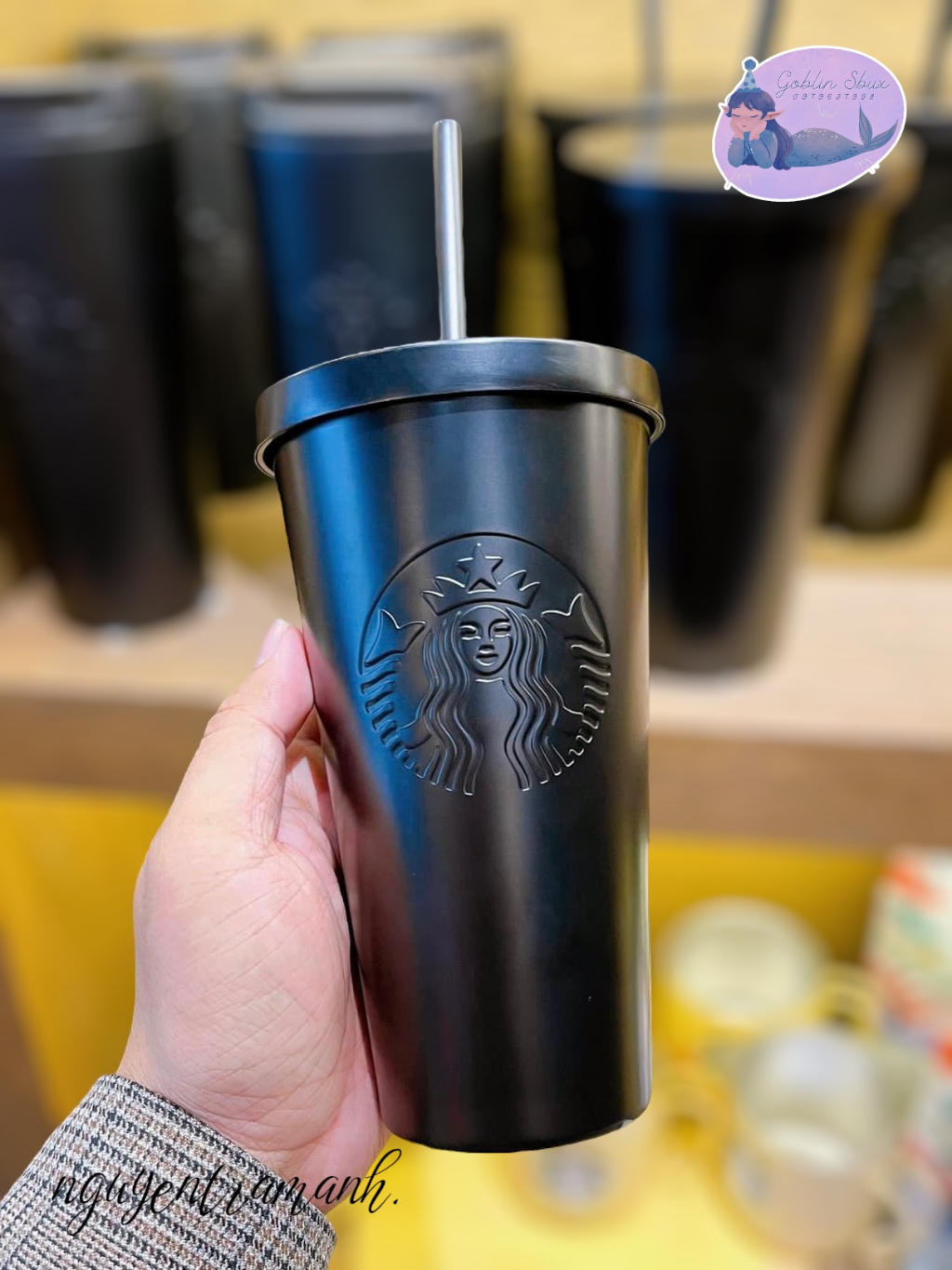 [Authentic] STARBUCKS LY GIỮ NHIỆT STAINLESS STEEL MATTE BLACK 16OZ (473ML) | Shopee Việt Nam