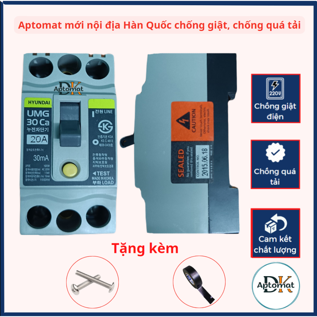 Aptomat chống giật bãi Hàn ELCB mới 100% siêu nhạy, cực bền | Shopee Việt Nam