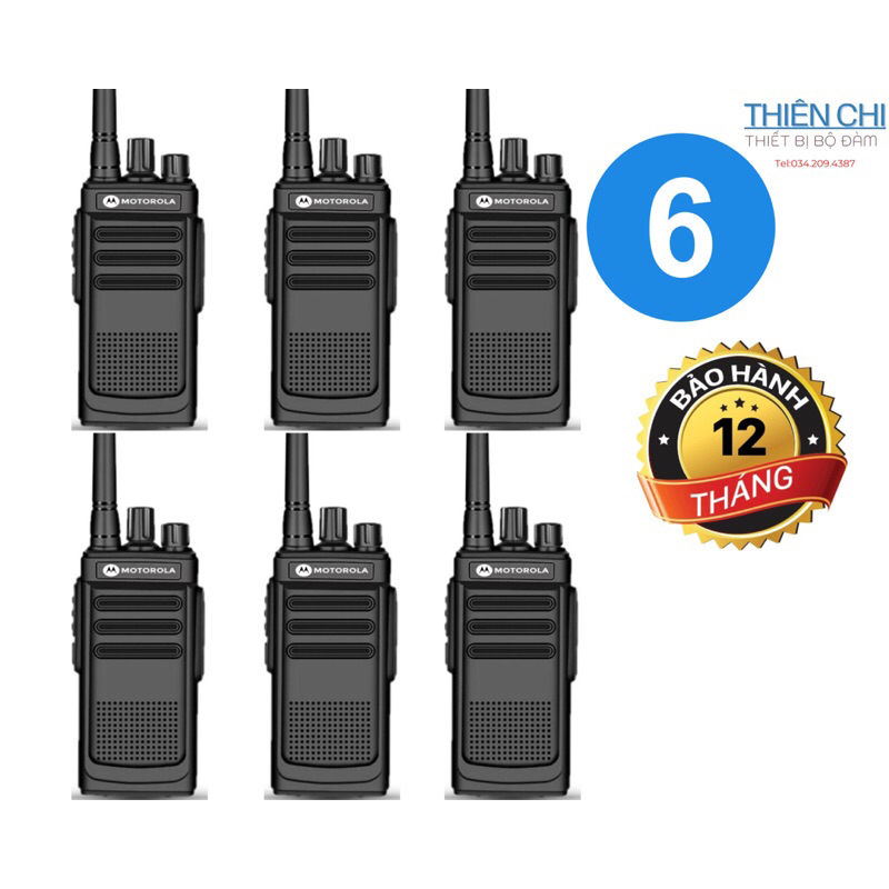 Bộ 6 Máy bộ đàm Motorola GP950 , 2 Chế Độ Sạc, Sạc Cốc, Sạc Cổng Type C, Giá Rẻ, Loa To, Bảo ...