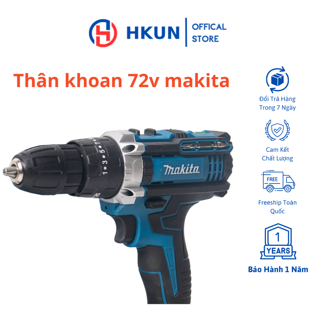 Thân máy khoan Makita, Dewalt 72v 3 chức năng có búa | Shopee Việt Nam