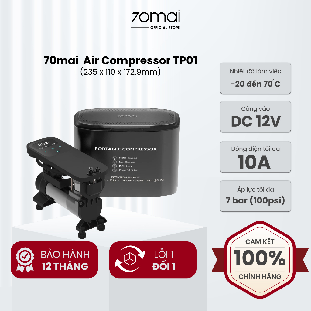 Máy bơm hơi tự động 70mai Air Compressor TP01 XIAOMI dụng cụ hỗ trợ lốp ...
