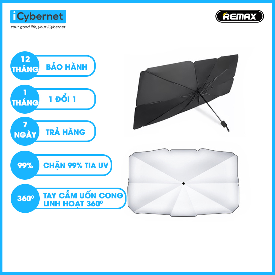 Ô che nắng kính trước Ô tô Remax SZZY03-F103 cản 99% tia UV, giảm nhiệt độ bên trong xe khi trời ...