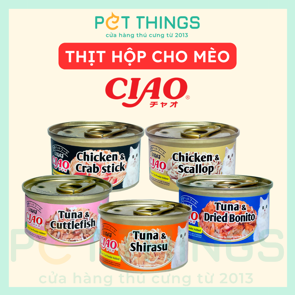 Thức ăn ướt / Pate lon Ciao cho mèo 75g | Shopee Việt Nam