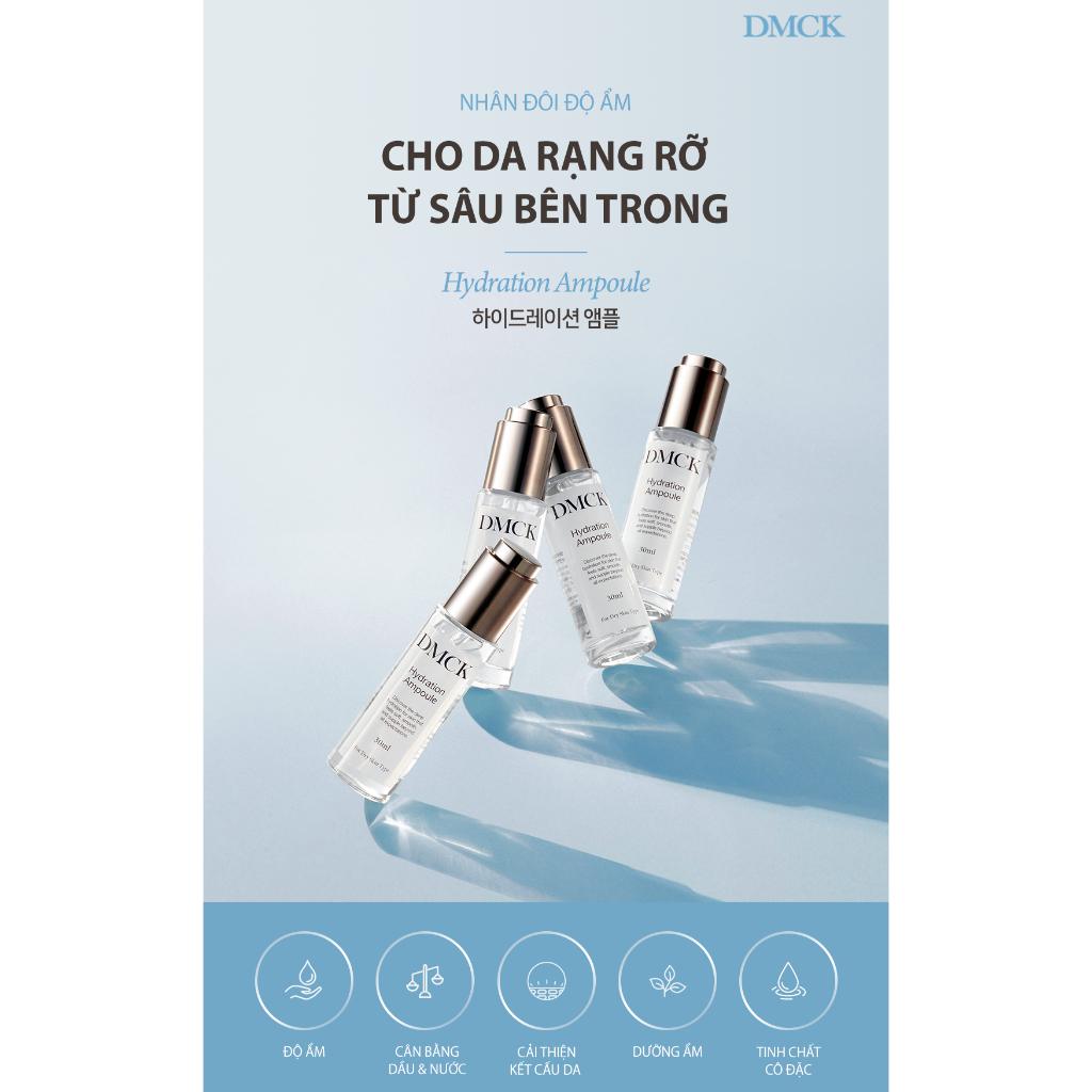 TINH CHẤT CẤP ẨM DÀNH CHO MỌI LOẠI DA 30ML - DMCK HYDRATION AMPOULE | Shopee Việt Nam