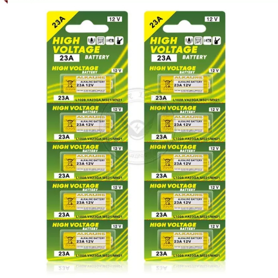 1 vỉ 5 viên pin ALKALINE 23A 27A 12V Pin điện áp cao cho Chìa khóa điện, điều khiển cửa cuốn ...