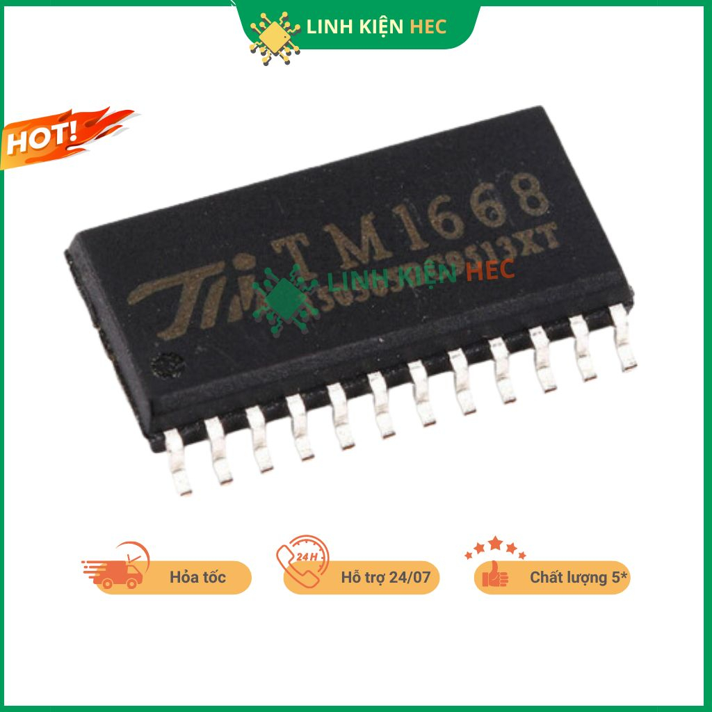 TM1668 IC quét led và bàn phím chính hãng linh kiện hec | Shopee Việt Nam