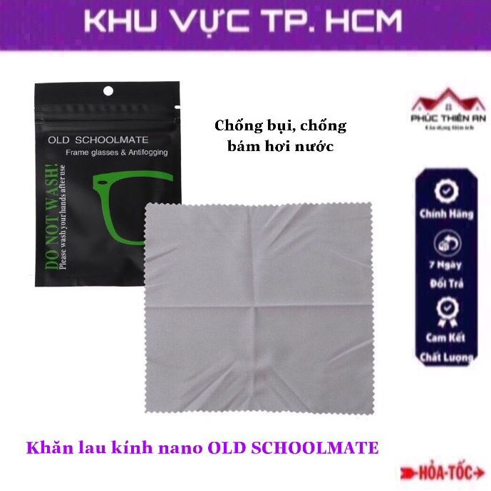 [ 1 khăn/gói ] Khăn lau kính nano OLD SCHOOLMATE - chống bám hơi nước ...