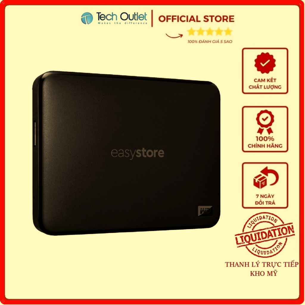 Ổ cứng di động WD Easystore Portable 5TB - WDBKUZ0050BBK | Shopee Việt Nam
