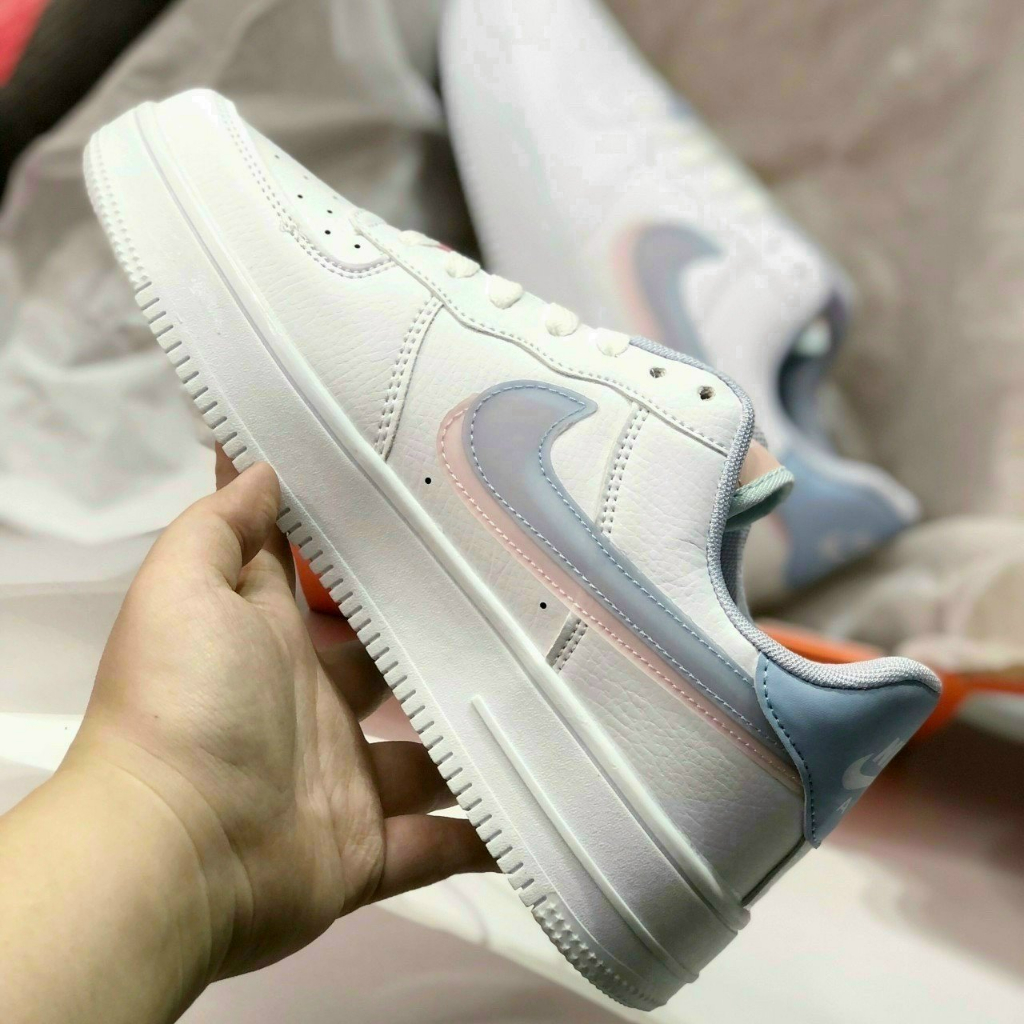 Giày AF1 LV8 trắng vệt xanh hồng, giày thể thao nam nữ Nike_Air force 1 ...