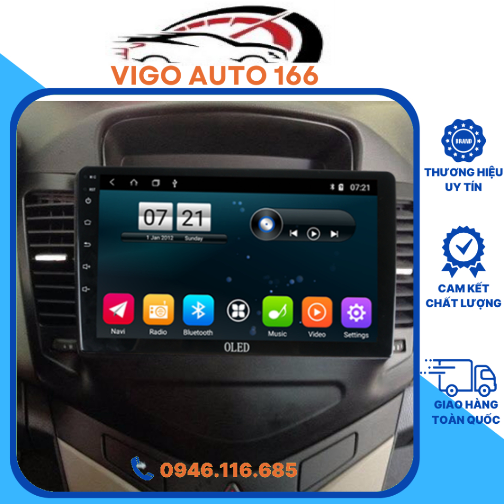 Bộ màn hình Android WIFI RAM 2G ROM 32G cho xe CHEVROLET CRUZE 2009-2016, màn cảm ứng kết nối ...