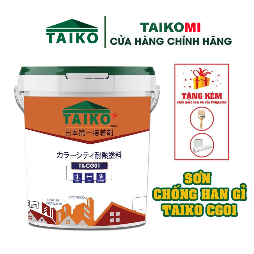 Sơn Chống Han rỉ, Chống nóngTaiko CG01 - (thùng 10L - 10Kg) | Shopee Việt Nam