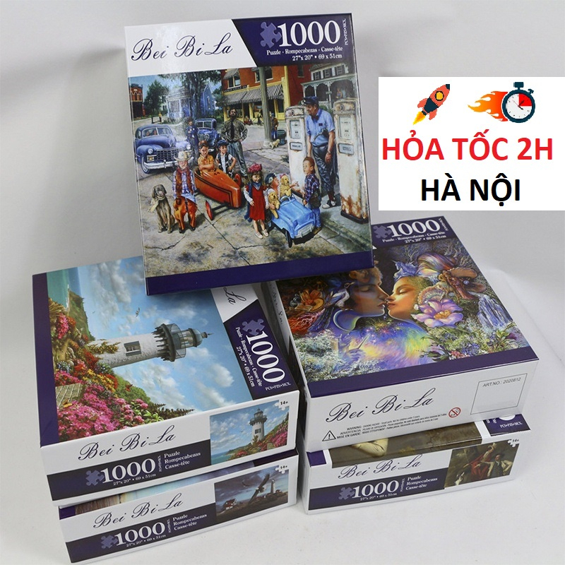 Tranh Ghép Hình 1000 Mảnh Người Lớn và Trẻ Em Không Gợi Ý, Jigsaw ...