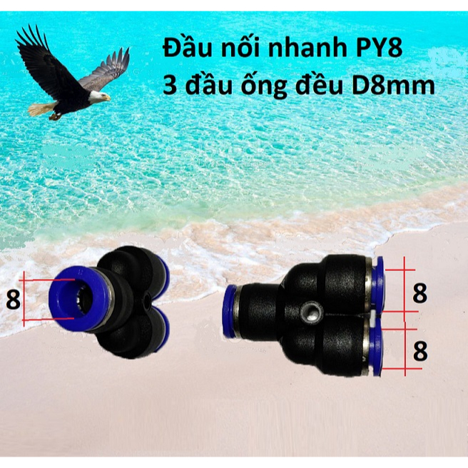 Đầu nối nhanh PY8 khí nén , phun sương | Shopee Việt Nam