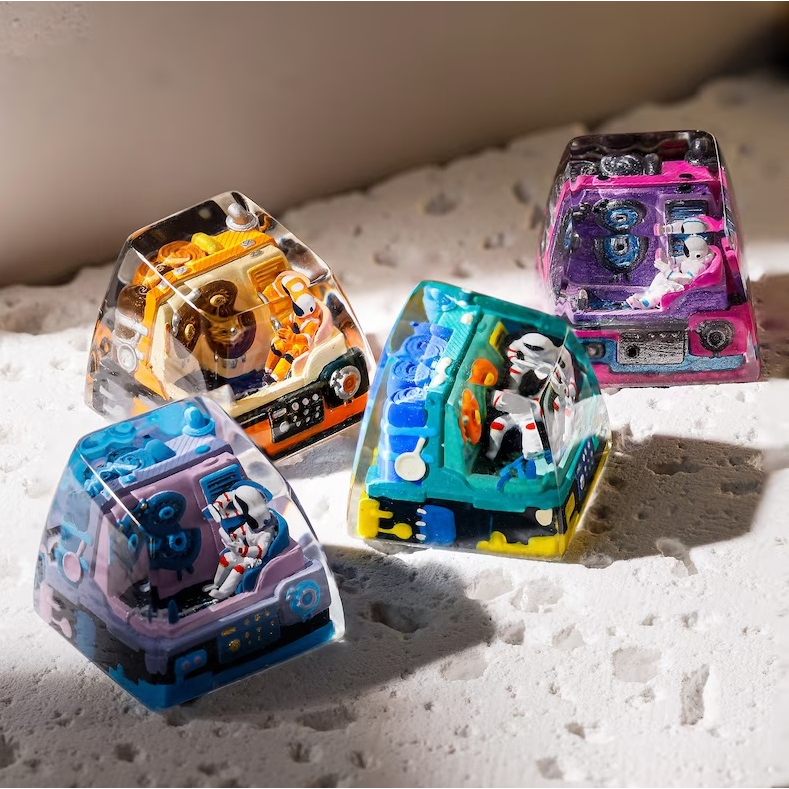 Keycap phi hành gia, keycap thủ công cho bàn phím cơ, nút bàn phím nghệ ...