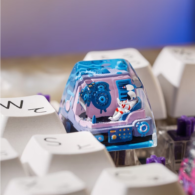 Keycap phi hành gia, keycap thủ công cho bàn phím cơ, nút bàn phím nghệ ...
