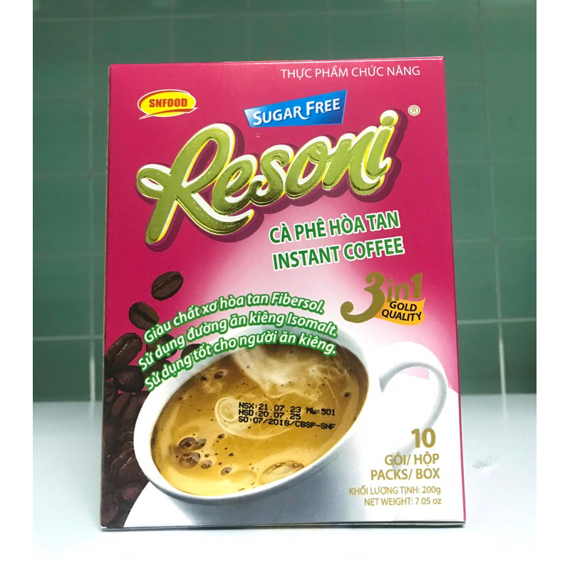 Cà phê Resoni dành cho người tiểu đường, ăn kiêng hộp 200g | Shopee ...