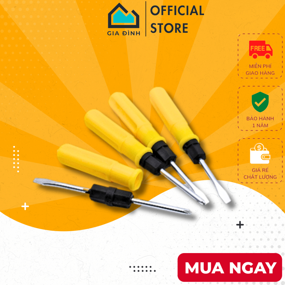 Tua vít 2 đầu đa năng, tô vít mini tua vít nhí nhỏ gọn đầu 3 li 75mm ...