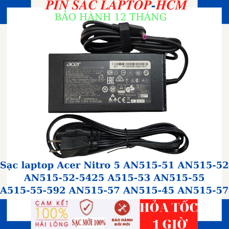 Sạc laptop Acer Nitro 5 AN515-51 AN515-52 AN515-52-5425 A515-53 AN515 ...