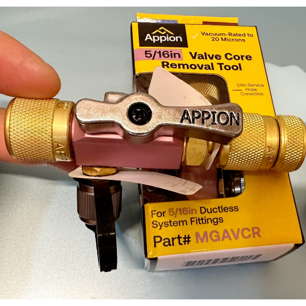 Dụng cụ tháo lõi van APPION 5/16inch tương thích R32, cổng bên 1/4inch ...