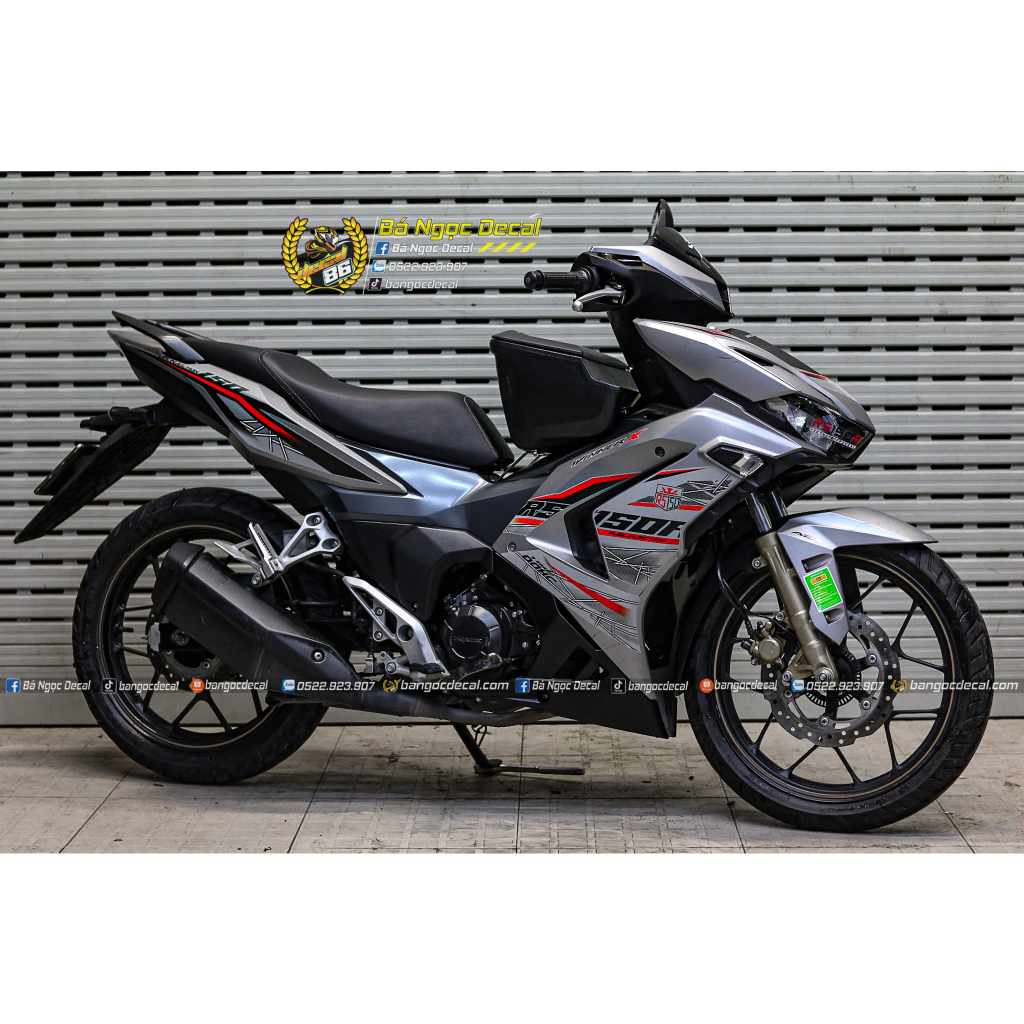 TEM DÁN RS WINNER X V3 MÀU BẠC XANH ĐEN ĐỎ | Shopee Việt Nam