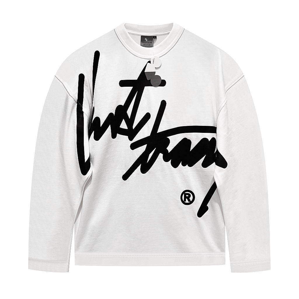 ÁO THUN boxy tay dài LS Long Tee trắng CHUOTTRANG | Shopee Việt Nam