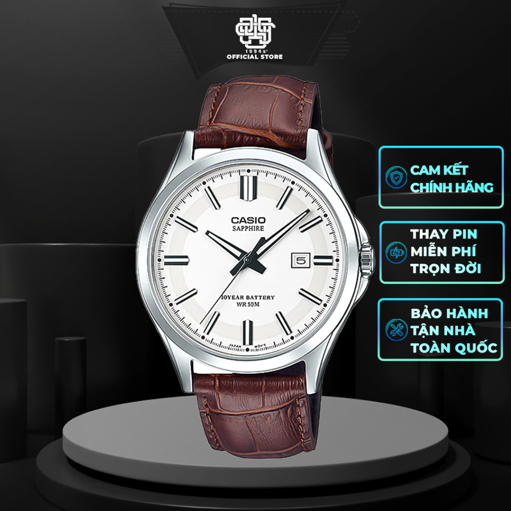 Đồng hồ nam Casio MTS-100 / MTS-100L-7A kính sapphire, Pin 10 năm, dây ...