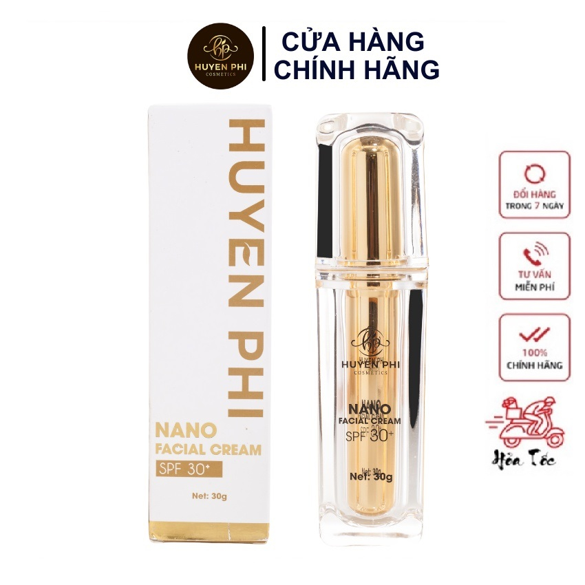 Kem Face Nano Huyền Phi SPF 30+ Dưỡng Trắng Căng Bóng Chống Nắng Makeup ...
