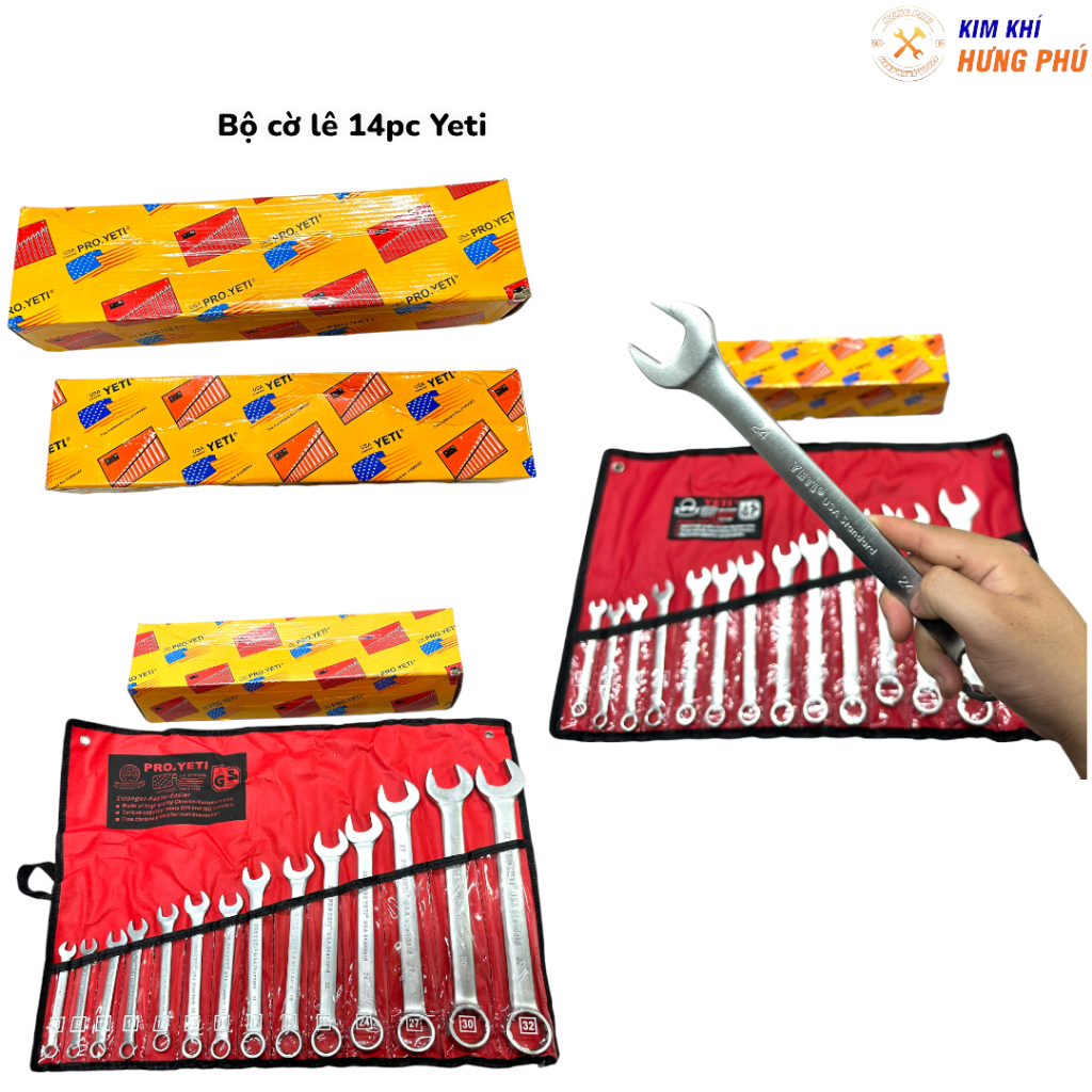 Bộ cờ lê 14 chi tiết 8-24mm & 8-32mm chính hãng Yeti - Bảo hành 6 tháng | Shopee Việt Nam
