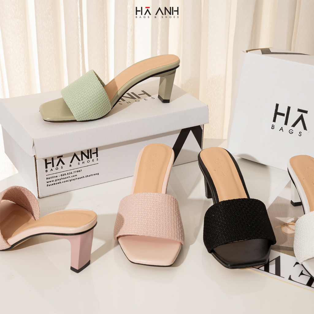 Dép Cao Gót Nữ Hà Anh XH-4 Quai Ngang Bản To | Shopee Việt Nam