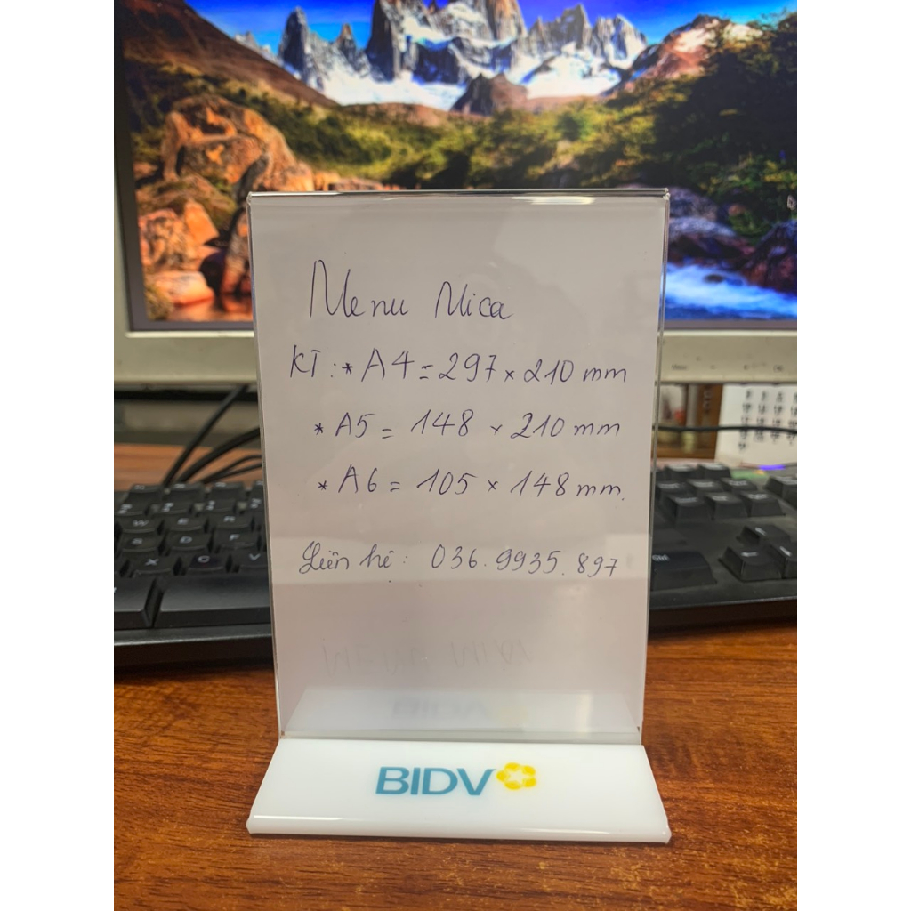 Menu Mica, bảng giá mica đủ kích thước, số lượng sẵn giao ngay | Shopee ...