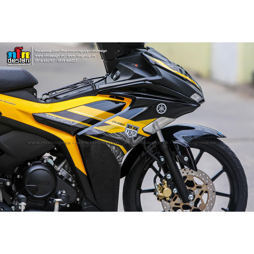 tem rời exciter 155 vàng đen y16zr mẫu mới 2023 , tem 3 lớp bền màu ...