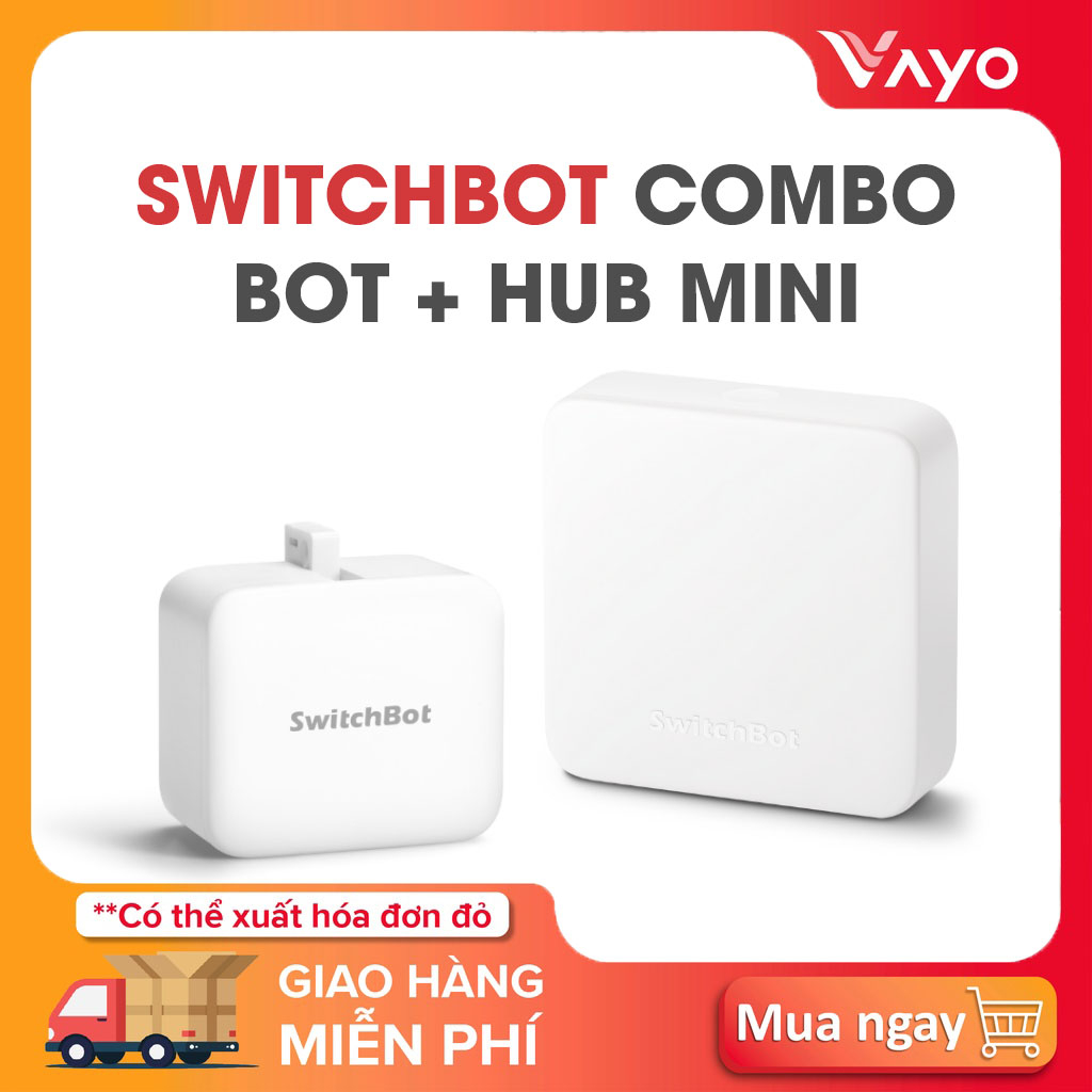 Combo Công Tắc Bot + Điều khiển trung tâm Hub Mini - Switchbot Bot ...