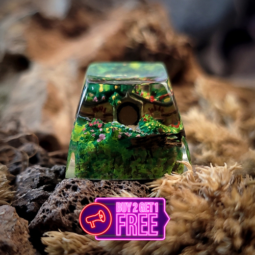 keycap nhà hobbit , keycap artisan, nút bàn phím cơ ngôi nhà của người ...