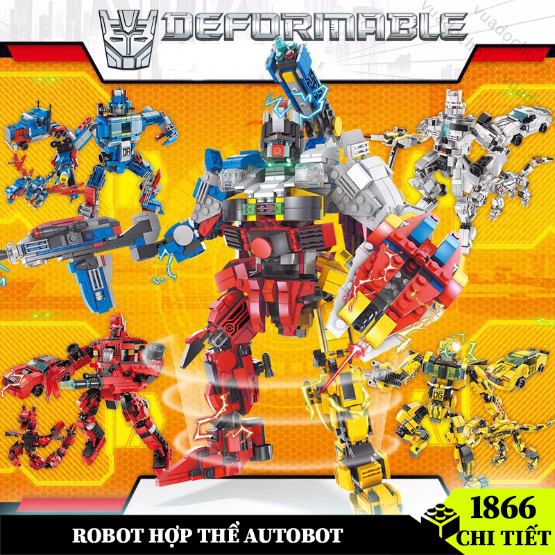 Đồ chơi lắp ráp robot Transformer Combining 1866 chi tiết, mô hình lắp ...