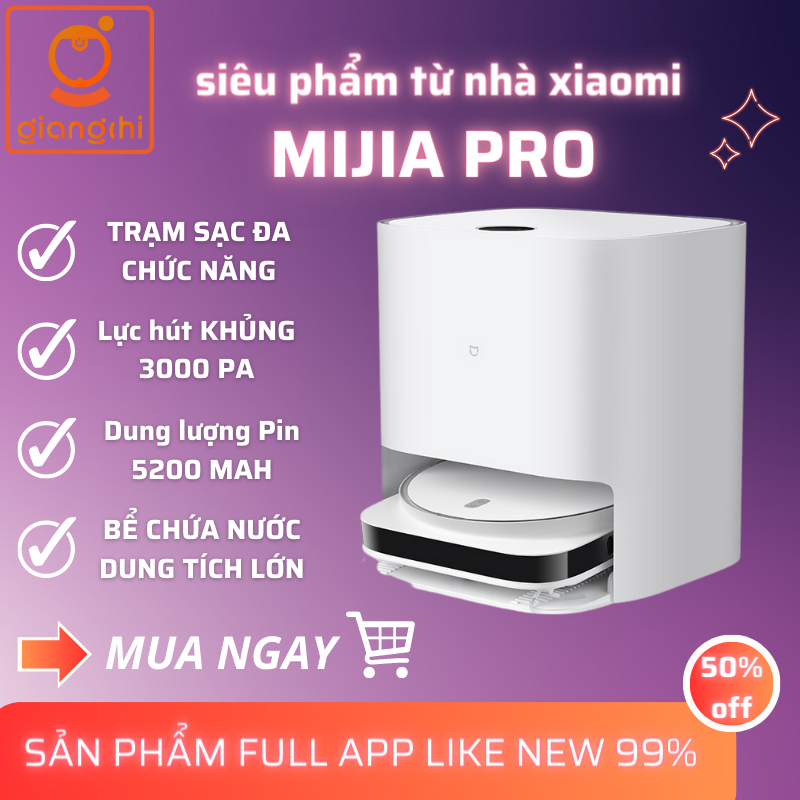 Xiaomi Mijia Pro Robot hút bụi lau nhà, Xiaomi Mijia SC Pro - giặt giẻ ...