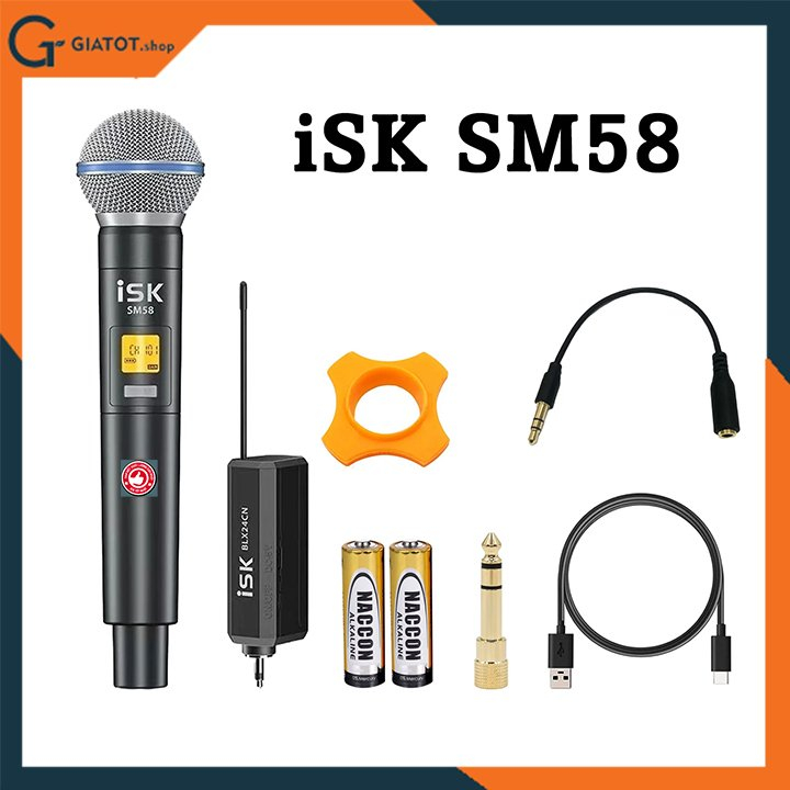 Micro thu âm hát karaoke không dây chính hãng ISK SM58 | Shopee Việt Nam