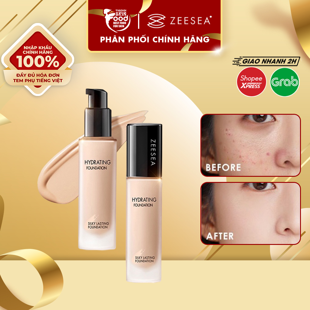 [NHẬP KHẨU] Kem Nền Kiềm Dầu, Che Khuyết Điểm Hoàn Hảo, Lâu Trôi ZEESEA Silky Lasting Foundation ...