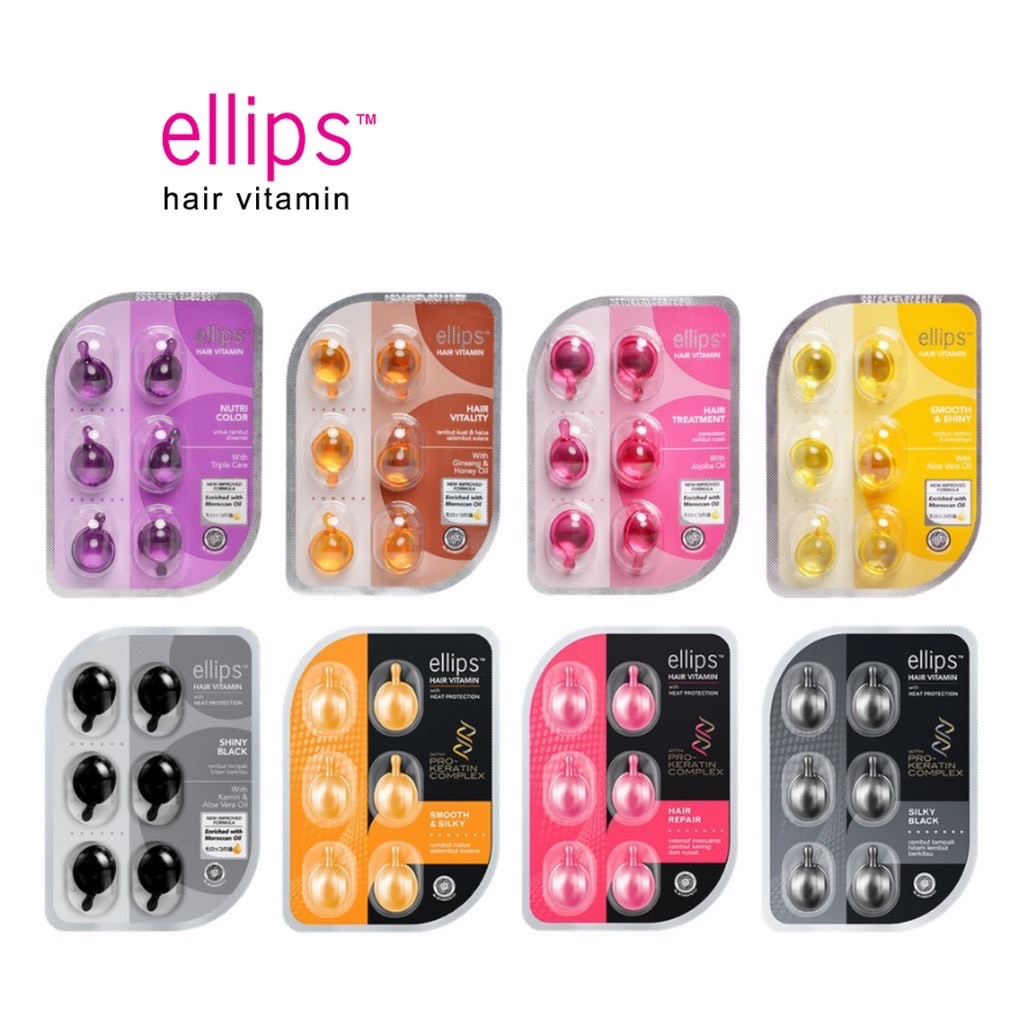 Serum Dưỡng Tóc Ellips Vitamin Vỉ 6 Viên Hair Vitamin Moroccan Oil ...